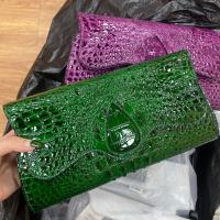 China Genuine Leather Bridal Clutch Evening Bag Envelope Shape Alligator Pattern Women Handbag 25cm for sale