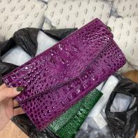 China Genuine Leather Bridal Clutch Evening Bag Envelope Shape Alligator Pattern Women Handbag 25cm for sale