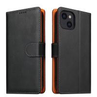 China Minibook Genuine Leather Wallet Flip Cover Shockproof Phone Case for iPhone 13 14 15x7.5x1cm for sale