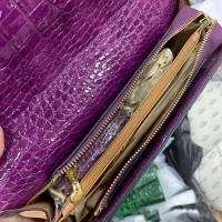 China Genuine Leather Bridal Clutch Evening Bag Envelope Shape Alligator Pattern Women Handbag 25cm for sale