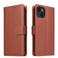 China Minibook Genuine Leather Wallet Flip Cover Shockproof Phone Case for iPhone 13 14 15x7.5x1cm for sale