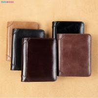 China Luxury Designer Men's Leather Wallet RFID Blocking Bifold 8 Card Holder for sale