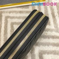 China RFID Blocking Double Zipper PU Leather Long Wallet for Women Nylon Lining 20cm for sale