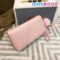 China RFID Blocking Double Zipper PU Leather Long Wallet for Women Nylon Lining 20cm for sale