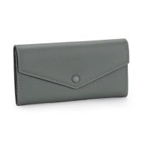China Custom Logo Trendy Long Envelope Ladies Wallet PU Leather 19cm x 10cm OEM/ODM for sale