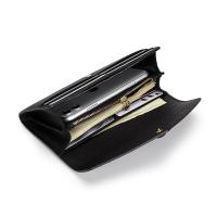 China Custom Logo Trendy Long Envelope Ladies Wallet PU Leather 19cm x 10cm OEM/ODM for sale