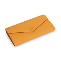 China Custom Logo Trendy Long Envelope Ladies Wallet PU Leather 19cm x 10cm OEM/ODM for sale