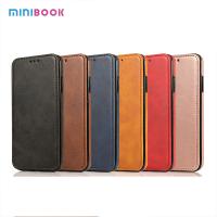 China Minibook PU Leather Flip Phone Case for iPhone 12 15x7.5x1.5cm Ultra Thin Calf Print Custom Logo for sale