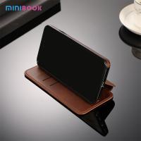 China Minibook PU Leather Flip Phone Case for iPhone 12 15x7.5x1.5cm Ultra Thin Calf Print Custom Logo for sale