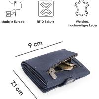 China Magnetic Closure PU Leather Wallet with Custom Pop Up Holder and Zipper Pocket 9cm for sale