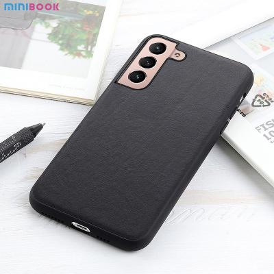 China Minibook Luxury PU Leather Metal Phone Case for Samsung S22 S22 Plus 16cm x 8cm for sale