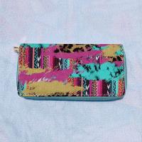 China Custom Cow Print Aztec Cactus Smart Wallet RFID Blocking Bifold for Men Women for sale
