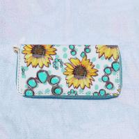 China Custom Cow Print Aztec Cactus Smart Wallet RFID Blocking Bifold for Men Women for sale