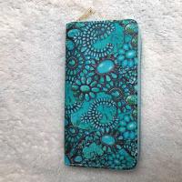 China Custom Cow Print Aztec Cactus Smart Wallet RFID Blocking Bifold for Men Women for sale