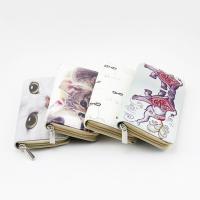 China Custom Slim Floral Print PU Leather Credit Card Holder with Custom Color Design 10 Card Slots for sale