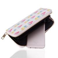 China Custom Slim Floral Print PU Leather Credit Card Holder with Custom Color Design 10 Card Slots for sale