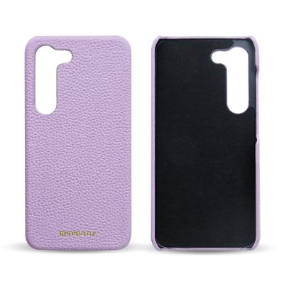 China Custom Waterproof Genuine Leather Phone Case for Samsung Galaxy S23 Ultra Shockproof 360 Protection for sale