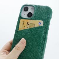 China Custom Genuine Leather Phone Case for iPhone Shockproof Wallet Back Cover with Holder for sale