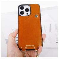 China Genuine Leather Lanyard Crossbody Wallet Case for Samsung with Sling and Card Slots for sale