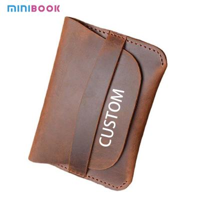 China Genuine Leather Bifold Wallet for Men with 8 Card Slots RFID Blocking 11cm x 8cm for sale