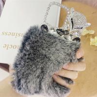 China Luxury Rabbit Fur Hair Phone Case for iPhone 14 Mini 14 Pro Max Soft PU Shockproof for sale