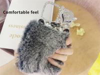 China Luxury Rabbit Fur Hair Phone Case for iPhone 14 Mini 14 Pro Max Soft PU Shockproof for sale