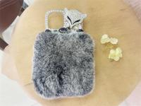 China Luxury Rabbit Fur Hair Phone Case for iPhone 14 Mini 14 Pro Max Soft PU Shockproof for sale