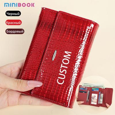 China Customizable Ladies Anti-Theft Genuine Leather Wallet with Zipper Pocket and Card Holder 21.5cm for sale