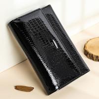 China Customizable Ladies Anti-Theft Genuine Leather Wallet with Zipper Pocket and Card Holder 21.5cm for sale