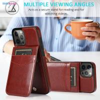 China PU Leather Flip Stand Card Holder Wallet Phone Case for iPhone 15 Pro Max 15x7.5cm for sale