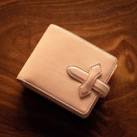 China Men's Bi-fold Genuine Leather Wallet with 8 Card Slots and Coin Pocket for sale
