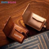 China Men's Bi-fold Genuine Leather Wallet with 8 Card Slots and Coin Pocket for sale