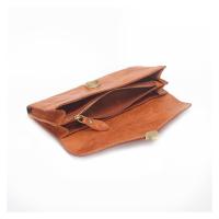 China Genuine Leather Long Wallet for Men Anti-Theft RFID Zipper Wallet 19.5cm x 9.5cm for sale