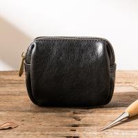 China Handmade Cowhide Vegetable Tanned Leather Long Wallet Clutch Bag for Men 13cm for sale