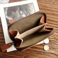 China Genuine Leather Men's Retro Handmade Short Wallet Low MOQ Mix Models 13cm x 10cm for sale