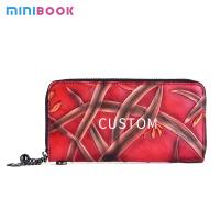 China Vintage Rub Color Vegetable Tanned Leather Zipper Wallet for Women OEM Custom 19.5cm for sale
