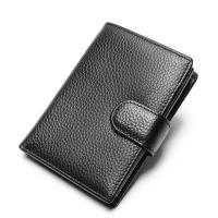 China Men's Genuine Leather Bifold Wallet 13 Card Holders 3 ID Windows 0.12kg Daily Use for sale