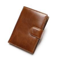 China Men's Genuine Leather Bifold Wallet 13 Card Holders 3 ID Windows 0.12kg Daily Use for sale