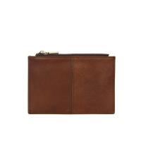 China Sample Nylon Lining Material RFID Blocking Genuine Leather Card Holder Folding Wallet for sale