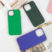 China Waterproof Full Wrapped Fold Edge Pebble Grain Phone Case for iPhone 13 Pro 14 Pro Max 6.1 inch 6.7 inch for sale