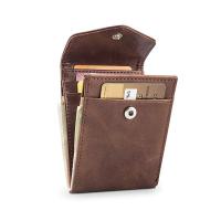 China Genuine Leather Anti-Theft Card Wallet for Men Japanese Style RFID Blocking 10.5x7.5cm for sale