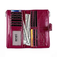 China Genuine Leather RFID Anti-Theft Long Wallet with Coin Clutch for Men 19.4cm for sale