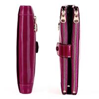 China Genuine Leather RFID Anti-Theft Long Wallet with Coin Clutch for Men 19.4cm for sale