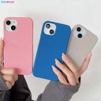 China Custom Pebble Leather Phone Back Cover Luxury Litchi Texture Case for iPhone 13 14 for sale