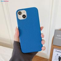 China Custom Pebble Leather Phone Back Cover Luxury Litchi Texture Case for iPhone 13 14 for sale