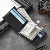 China Men's Genuine Leather Ultra-Thin Anti-Theft Wallet RFID Blocking Long Wallet 10.5cm for sale