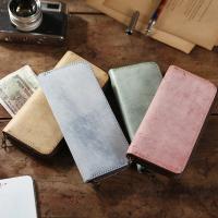China Handmade Genuine Leather Vegetable Tanned Long Wallet for Men Custom Logo 20cm x 10cm for sale