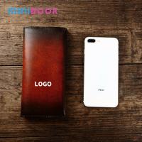 China Anti-Theft Cowhide Long Wallet for Men First Layer Leather 20cm RFID Blocking for sale
