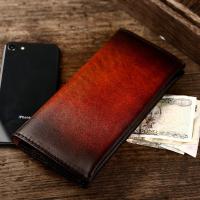 China Anti-Theft Cowhide Long Wallet for Men First Layer Leather 20cm RFID Blocking for sale