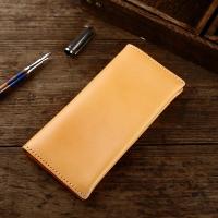 China Anti-Theft Cowhide Long Wallet for Men First Layer Leather 20cm RFID Blocking for sale